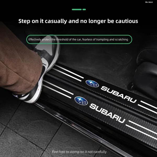 車用ドアシルストリップ 汚れ防止 傷防止 ステッカー スバル STI レガシー インプレッサ フォレスター WRX BRZ XV アウトバック アセント用 カスタム パーツ アクセサリーHigh-concerned chemical:Non...