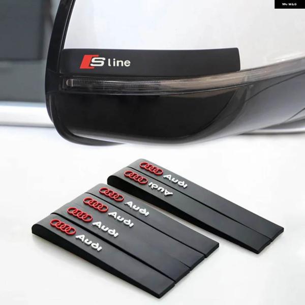 アウディ SLINE A3 A4 A6 A5 Q5 A1 Q7 Q3 Q2 Q8 A7 A8 TT S1 SQ5 RSQ3用 ゴムストリップ 車ドア 防止 ステッカー 6枚 カスタム パーツ アクセサリーHigh-concerned che...