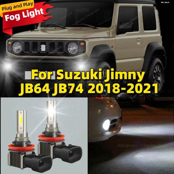 ジムニー JB64 JB74 2018 - 21用 LED カーフロント フォグランプ 6000K 電球 2個 アクセサリー カスタム パーツ アクセサリーHigh-concerned chemical:NoneVoltage:12 VBr...