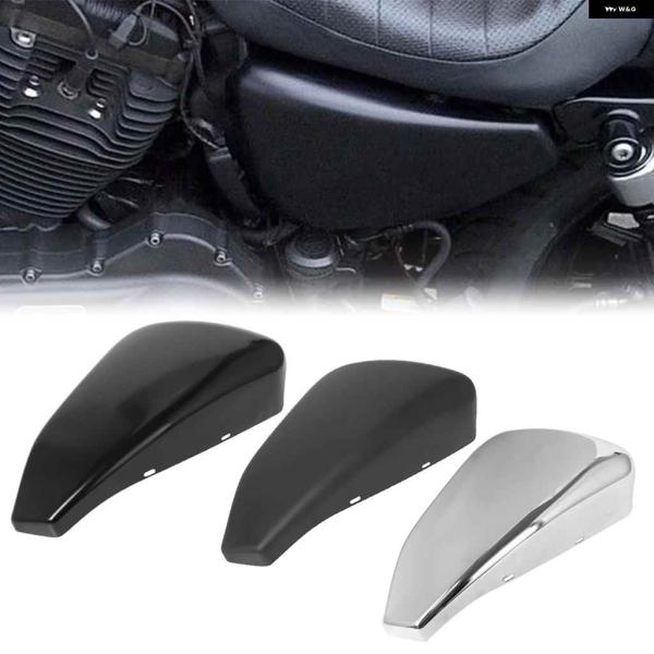 ハーレー スポーツスター 48 72 アイアン 1200 2014-2020 ブラック/クローム 左バッテリーサイド フェアリング カバー オートバイ バイク カスタム パーツ アクセサリーProtective parts:Engines ...