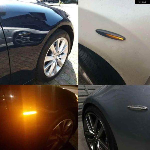 2個 LED サイドマーカー 流れる ウィンカーライト ブリンカーランプ トヨタ ハイランダー ソアラ クルーガー GSU 4 レクサス IS250 IS350 SC430 カスタム パーツ アクセサリーHign-concerned Che...