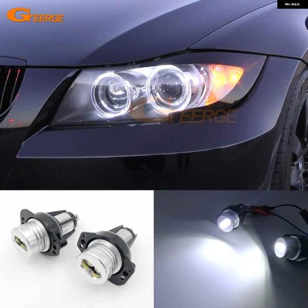 BMW 3シリーズ E90 E91 プレLCI 325I 325XI 328I 328XI 330I 330XI 06-08 ホワイトLEDエンジェルアイ バルブ ハローライト カスタム パーツ アクセサリーHign-concerned C...