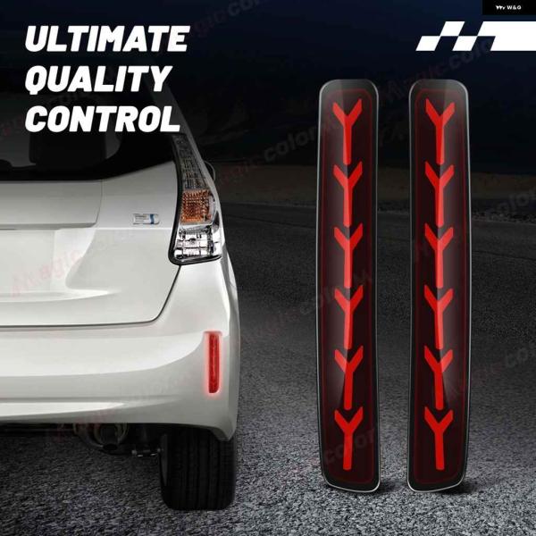 リア バンパー ライト トヨタ プリウス 2012-17 ダイナミックウィンカー LED ブレーキ ドライビングテールランプ 3機能 12V カスタム パーツ アクセサリーHign-concerned Chemical:NoneSpecia...