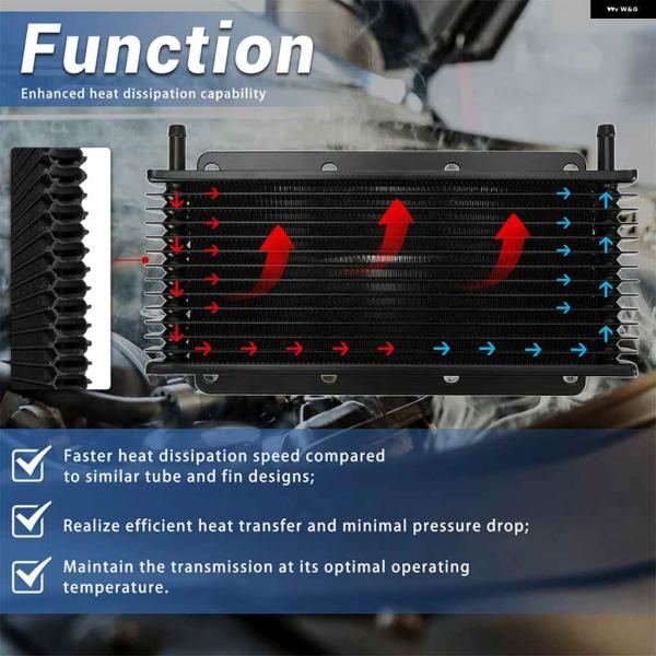 32列 オイルクーラー 汎用 トランス ミッション ブラック 11.02インチX10.5インチX0.78インチ 280X267X20MM カスタム パーツ アクセサリーHign-concerned Chemical:NoneBrand Na...