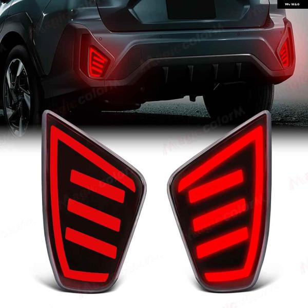 スバル クロストレック 2023 2024 LEDリア バンパー リフレクター ライト デイタイム ランニングブレーキハザード ダイナミックウィンカー ランプ 車 12V カスタム パーツ アクセサリーHign-concerned Chem...