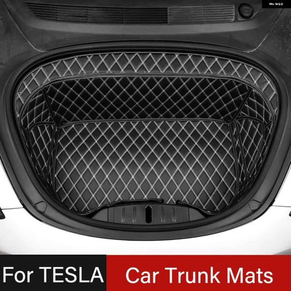トランク ブートマットに適合フロントカーゴライナーPUレザーTESLA MODEL Y 2020-22アクセサリーMODEL 3 2022 2021 2022 カスタム パーツ アクセサリーHign-concerned Chemical:N...