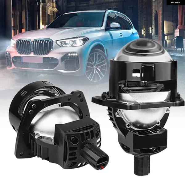 3インチ バイLEDプロジェクターレンズ 100W 20000LM H4 H7 9005 9006 LED ヘッドライト バルブ レンズ HELLA 3R G5 車用レトロハイロービーム カスタム パーツ アクセサリーHign-concer...