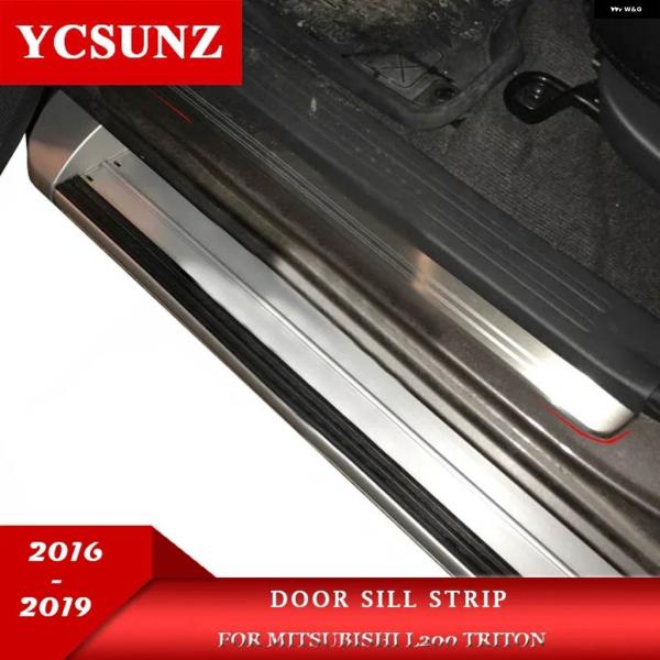ステンレス ドアシルカーアクセサリードアシル 三菱 L200トライトン2016-19ダブルキャビンカー スタイリング カスタム パーツ アクセサリーHigh-concerned chemical:NoneItem Width:0inchIt...