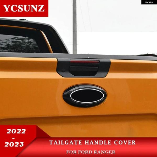 リアテールゲートハンドルカバー キーホール フォード レンジャー NEXT-GEN 2024 2025 ワイルド トラック スポーツ XLT XL S スポーツ ダブルキャブ アクセサリー 2個 カスタム パーツ アクセサリーHigh-co...