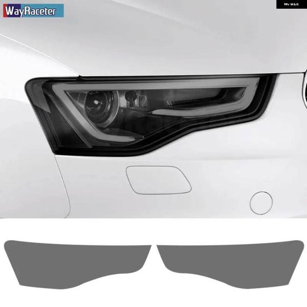 2枚車 ヘッドライト フィルム クリアスモークブラック TPU ステッカー アウディ A5 B8 フェイスリフト 2012-2016 S5 RS5 8F スポーツバック カスタム パーツ アクセサリーCategory:stickersTyp...
