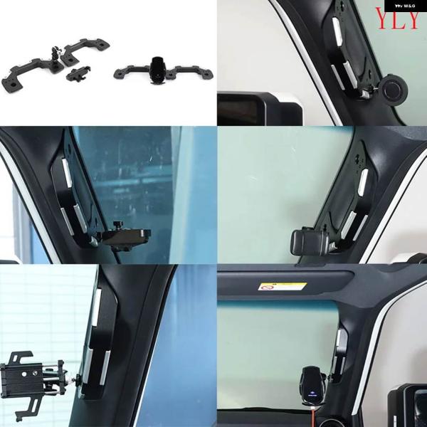 アルミ 合金 製 ブラック トヨタ ランドクルーザー プラド 250 LC250 2024+ 車 Aピラー ハンドル 携帯電話 スタンド 内装アクセサリー カスタム パーツ アクセサリーHigh-concerned chemical:Non...