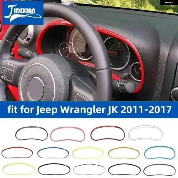 JIDIXIAN 車内計器 パネル ダッシュボード 装飾 リングカバー ジープ ラングラー JK 2011-17 カスタム パーツ アクセサリーHigh-concerned chemical:NoneItem Diameter:0Item ...