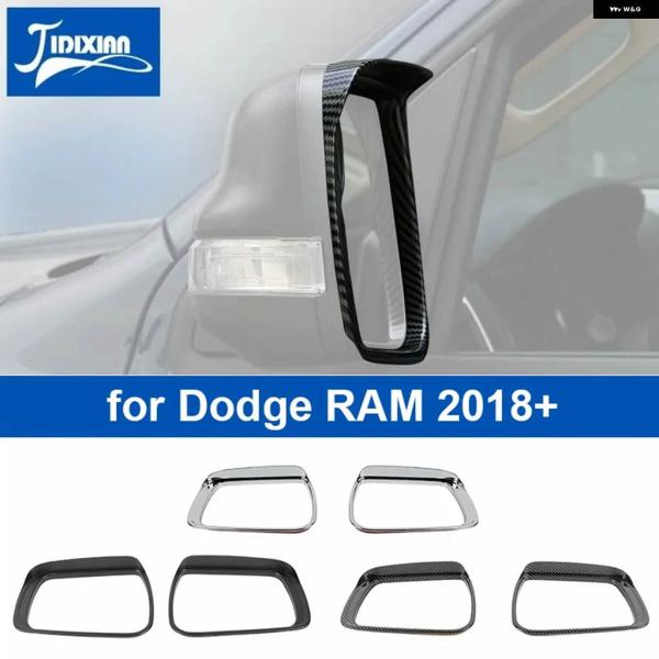 JIDIXIAN 車バックミラー レインアイブロウデコレーションカバー ダッジ ラム 2018-24 外装 アクセサリー カスタム パーツ アクセサリーHigh-concerned chemical:NoneCategory:3DType ...