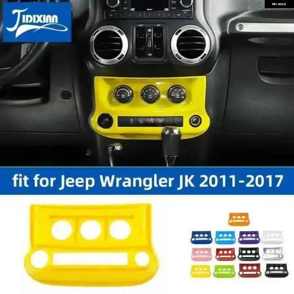 JIDIXIAN ジープ ラングラー JK 2011 2012 2013 20124 2015 2016 2017 車 エアコン スイッチ コントロール パネル 装飾 カバー カスタム パーツ アクセサリーHigh-concerned ch...