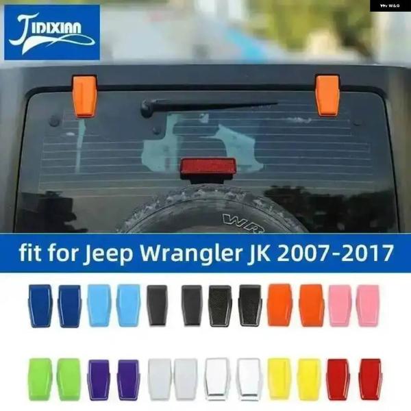 JIDIXIAN 車 外装 リフトゲート リアドア ウィンドウガラス ヒンジ デコレーション カバー ジープ ラングラー JK 2007-2017 アクセサリー カスタム パーツ アクセサリーHigh-concerned chemical:...