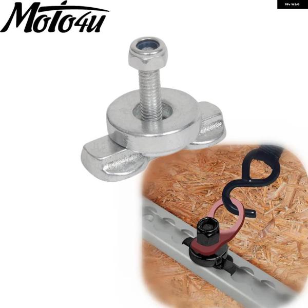 4PCS M6/M8 L トラック ダブルラグスレッドスタッドナットフィッティングタイダウンL トラック レール トラック ベッドトレーラー貨物 制御 に使用 カスタム パーツ アクセサリーHigh-concerned chemical:N...