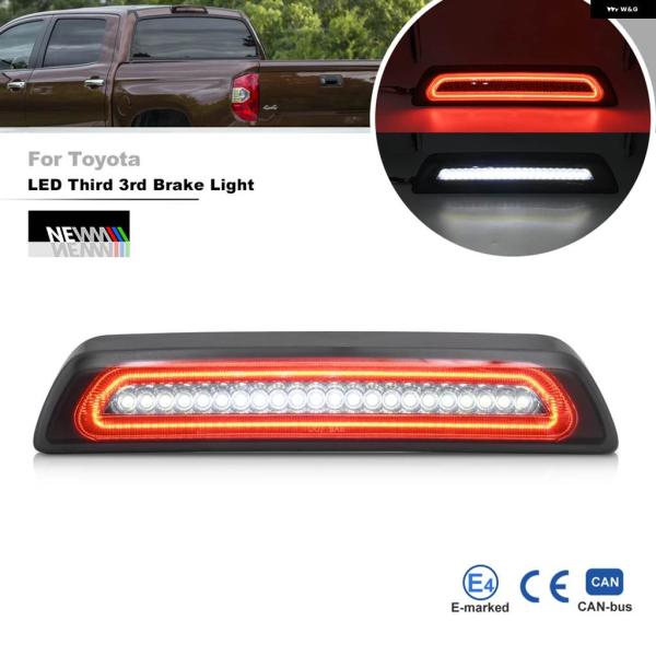 スモーク LED ストロボ サード サード ブレーキ ライト トヨタ タンドラ GEN2 XK50 2007-2021 車用 サード ストップ ランプ ホワイト カーゴ ルーフ キット CHMSL カスタム パーツ アクセサリーHigh-c...