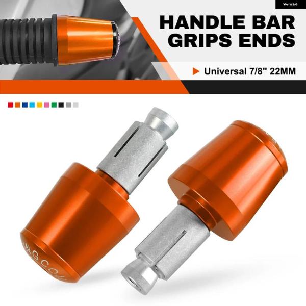 バイク ハンドルバー グリップ ハンドルバー エンド 7/8インチ 22MM ハンドキャップ カワサキ GTR1400 ZZR1400 ZX-14R ZX14R ホンダ CB 1300 CB 400 カスタム パーツ アクセサリーHigh-...