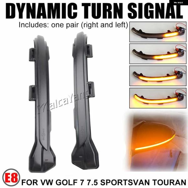 ダイナミックLED ウィンカーライト シーケンシャルバックミラー 点滅VW フォルクスワーゲン ゴルフ 7ジェッタMK7 VII MK7 ゴルフ 7.5トゥーラン カスタム パーツ アクセサリーHign-concerned Chemical...