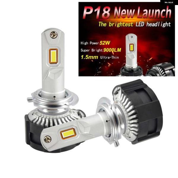 1セット H7 P18 LED ヘッドライト 超高輝度 H4 H8 H9 H11 9005 9006 HB3/HB4 9012 HIR2 カットライン フォーカス ビーム ターボファン 104W 18000LM カスタム パーツ アクセサリ...