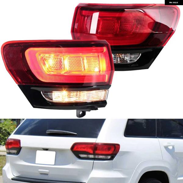 ジープ グランド チェロキー SRT8 2014-2019 車 アウター ブレーキ LED ランプ テールランプ アセンブリ リア テールライト シグナル 68142942AF 68142943AF カスタム パーツ アクセサリーHign-...