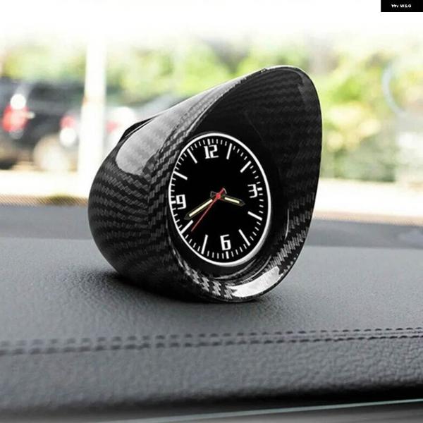 車内 ダッシュボード 装飾 時計 SUV カー コンソール 車用腕時計 電子バックライト 装飾 アクセサリー 高精度ミニ時計 カスタム パーツ アクセサリーCase Shape:RoundDisplay Information:TimeDi...