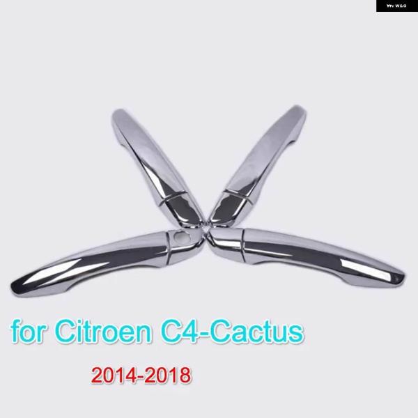 シトロエン C4 カクタス 2014-18 C-カクタス クローム カー ドアハンドル カバー トリム ステッカー スタイリング アクセサリー カスタム パーツ アクセサリーHign-concerned Chemical:NoneItem ...