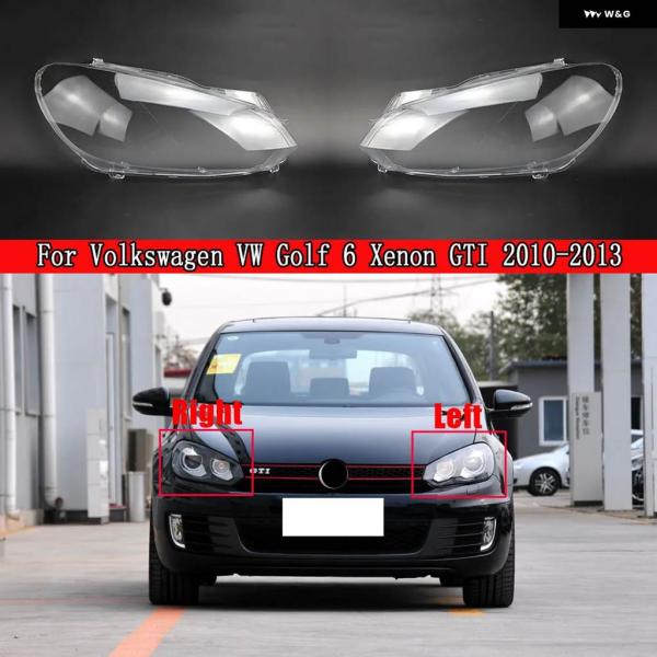 車フロント ヘッドランプ レンズ オートシェル フォルクスワーゲン VW ゴルフ 6 キセノン GTI 2010-13 ヘッドライト カバー ランプシェード カスタム パーツ アクセサリーHign-concerned Chemical:No...
