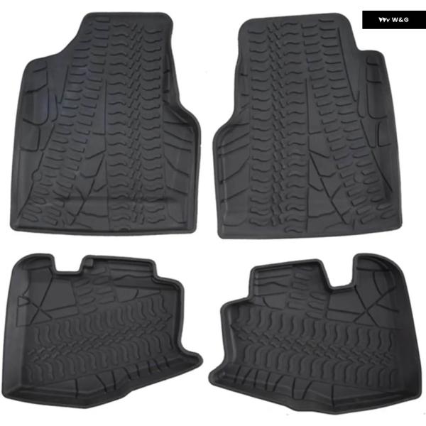 フロアマット TPE 車フットマット カーゴライナー パッド - スキッド アクセサリー JEEP WRANGLER TJ 1997-2006 対応 カスタム パーツ アクセサリーHign-concerned Chemical:NoneMa...