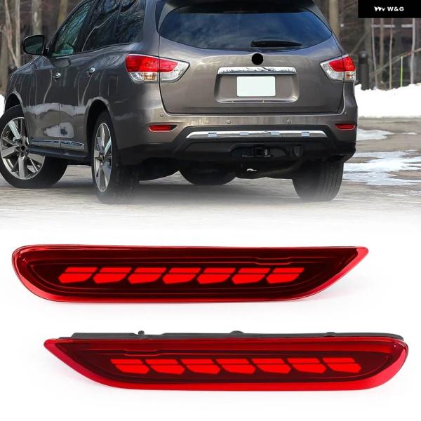日産 X-TRAIL T32 ローグ キャシュカイ J11 リーフ パスファインダー インフィニティ Q50 QX60 JX35 2014 2015 2016 LED リア バンパー リフレクター ライト カスタム パーツ アクセサリーSp...