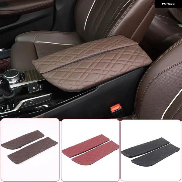 BMW 5シリーズ G30 2018-2022 レザー ブラック/レッド/ブラウン カーシート アームレスト センター コンソール ボックス カバー カーアクセサリー カスタム パーツ アクセサリーHign-concerned Chemic...