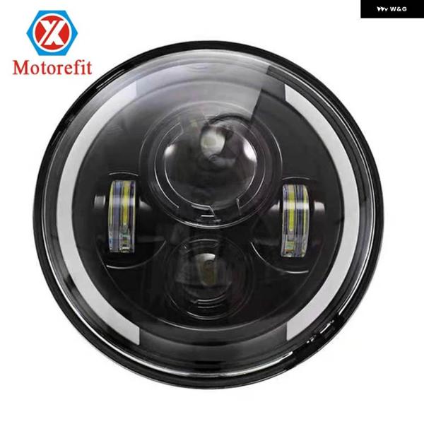 WHOLE7インチ 60W 防水 PHARE FAROL バイク ヘッドライト LED 12V DRL アンバー ヘッドライト 付き WRANGLER ハーレー カスタム パーツ アクセサリーWhole7 inch 60W Waterpro...