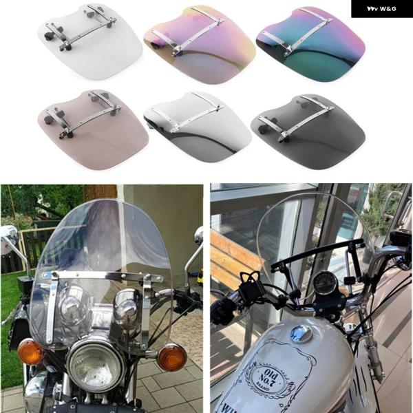 オートバイ 汎用 7/8インチ 1インチスクリーン クリアウインドシールド チョッパー ハーレー ホンダ カスタム パーツ アクセサリーMotorcycle UNIVERSAL 7/8inch 1inch SCREEN CLEAR WIND...