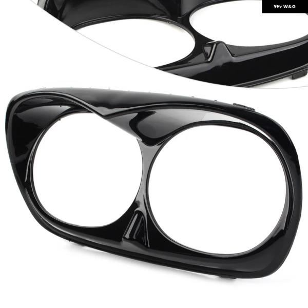 バイク ヘッドライト ベゼル スカウル アウター フェアリング カバー ハーレー ツーリング ロードグライド FLTR/ FLTRX 1998-2013 カスタム パーツ アクセサリーMotorcycle Headlight Head li...