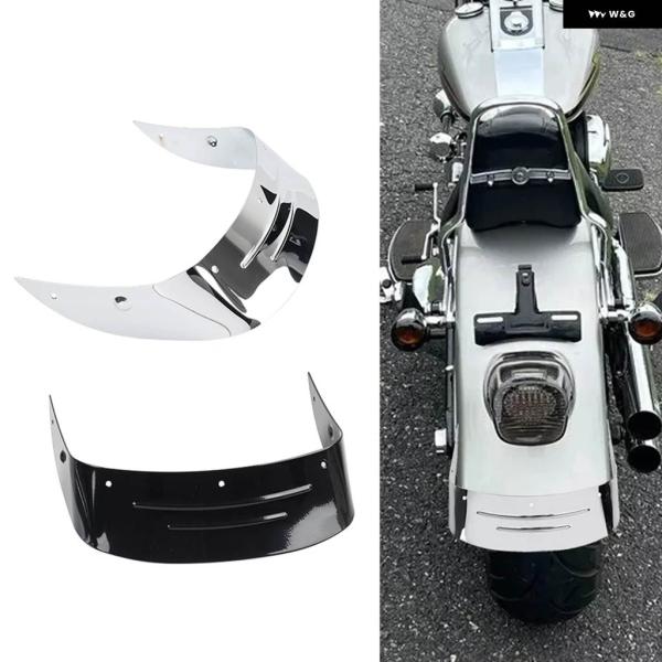 バイク リアフェンダー マッドガード チップカバー トリム ボルト付き ハーレー ファットボーイ アニバーサリー FLSTF FLSTFI 2007年以降 アイアンブラック/クローム カスタム パーツ アクセサリーMotorcycle Re...