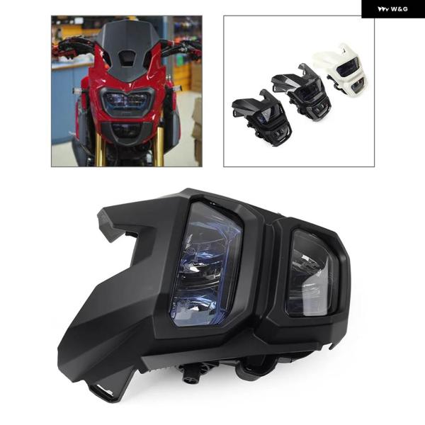 オートバイ LED ヘッドライト フロントライト ランプカバー ホンダ グロム MSX125 2016 2017 2018 カスタム パーツ アクセサリーMotorcycle LED Headlight Front Light Lamp C...