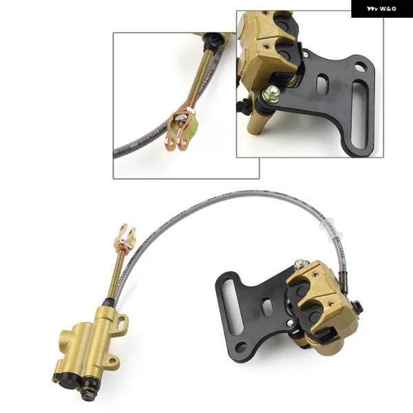 リア 油圧 マスター シリンダー ブレーキ キャリパー パッド アセンブリ ピットダート バイク 125CC 110CCアポロSSR カスタム パーツ アクセサリーRear Hydraulic Master Cylinder Brake C...