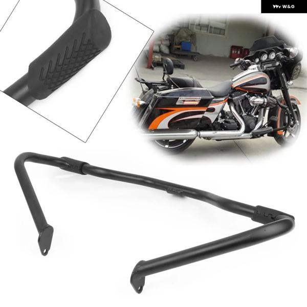 オートバイ ブラック レール エンジン ガード バンパー クラッシュ バー プロテクション ハーレー ツーリング グライド FLH FLT ロードキング 1997-2008 カスタム パーツ アクセサリーMotorcycle Black H...