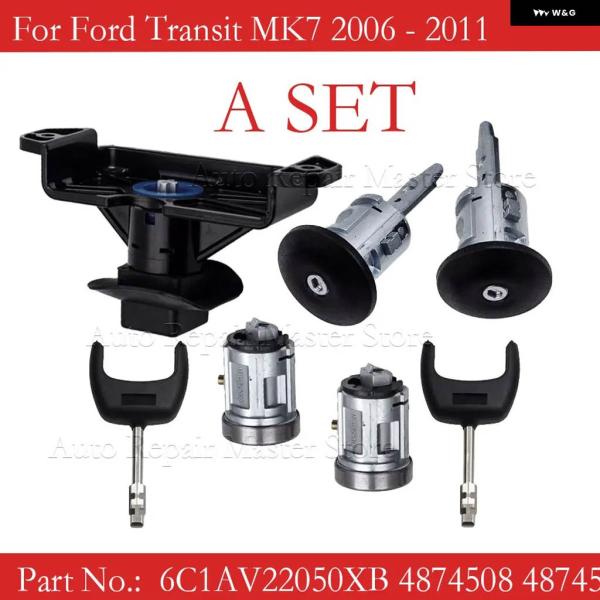 4874508 4874507 6C1AV22050XB Aセット ロックセット イグニッション スイッチ 左 右 ドアロック トランク ロック フォード トランジット MK7 2006-2011 カスタム パーツ アクセサリー487450...