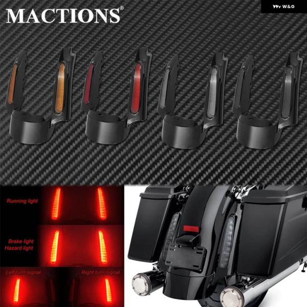 バイク ウィンカー ランニング ブレーキライト LED リアフェンダーエクステンション フェイシ ハーレー ツーリング ロードキング ストリートグライド FLHR 09-13 カスタム パーツ アクセサリーItem Weight:2kgIt...