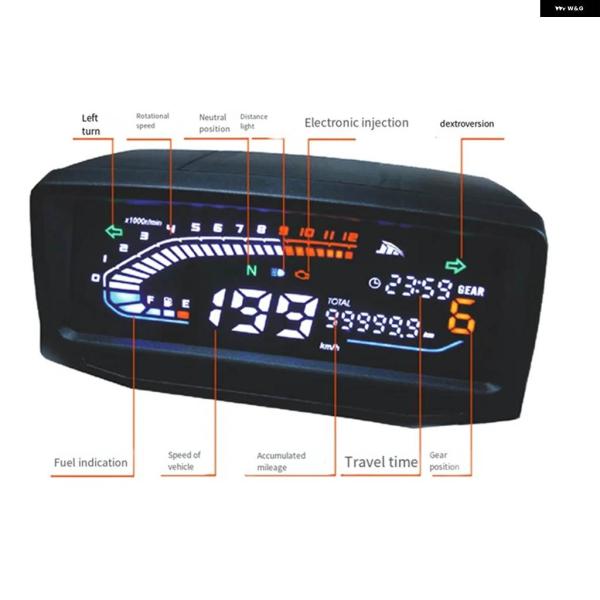 汎用 LCDオドメーターデジタルメーター ホンダ GLプロ160ホークGL145GL160CB125T LED RPMスピード メーター ダッシュボード エレクトロニクスパン カスタム パーツ アクセサリーHign-concerned Ch...