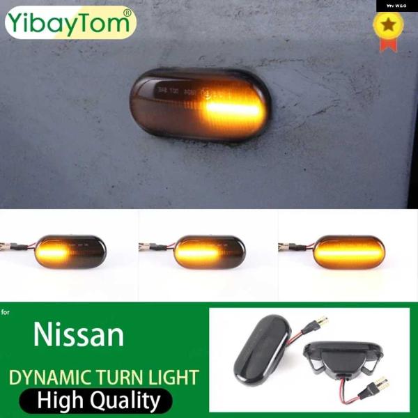 サイド マーカーライト ダイナミック LED ウィンカーランプ 日産 ティーダ C11 注 E11 NE11 マイクラ K12 NP300 ナバラ D40 キャシュカイ J10 カスタム パーツ アクセサリーHign-concerned C...