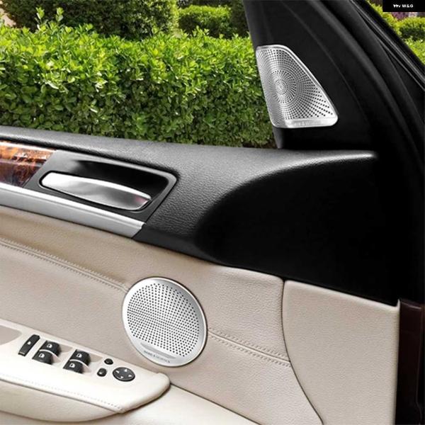 ステンレス BMW X5 X6 E70 E71 F15 アクセサリー インテリア トリム ドア オーディオ スピーカー ドア スピーカー 装飾 カバー ステッカー カスタム パーツ アクセサリーCategory:stickersType O...