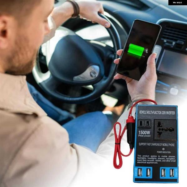 12V 24V 車用パワーインバーター 1500W 220V へコンバーター 急速充電機能付き USB ソケット 4個付き カスタム パーツ アクセサリーHign-concerned Chemical:NoneOrigin:Mainland...