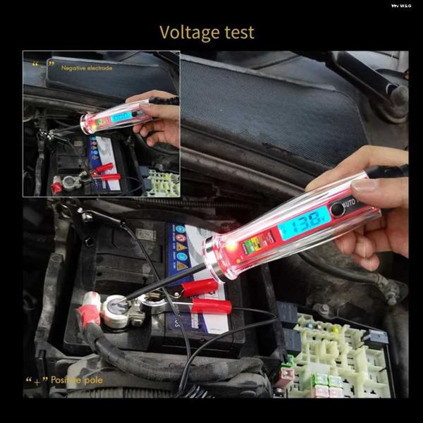電源回路プローブテスター 電圧計ライト付きLCDデジタル自動車テストライト DC自動電圧テスター カスタム パーツ アクセサリーPower Circuit Probe Tester, LCD Digital Automotive Test ...