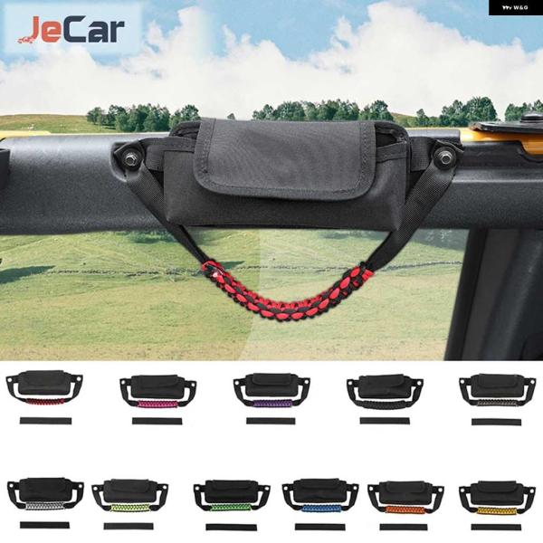 フロントドア上部グラブハンドル 収納 パッケージ オーガナイザー フォード ブロンコ 2021 2022 オックス フォード 布 車内アクセサリー カスタム パーツ アクセサリーJeCar Front Door Top Grab Handl...