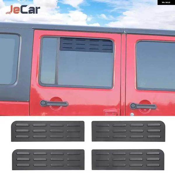 アルミ リアウィンドウベントルーバー サンシールド パネル ジープ ラングラー JK 2007-2017/ JL 2018 UP 4ドア カスタム パーツ アクセサリーJeCar Aluminum Car Rear Window Vent ...