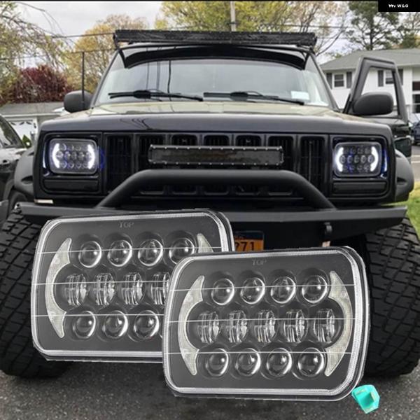 5X7 7X6インチ 長方形 シールドビーム LED ヘッドライト DRL ジープ ラングラー YJ チェロキー XJ H6014 H6052 H6054 カスタム パーツ アクセサリーHign-concerned Chemical:Non...