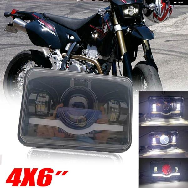 4X6インチ LED ヘッドライト ランプ コン バージョン ホンダ XR250 XR400 XR650 スズキ DRZ 交換用 H4651 H4652 H4656 H4666 H6545 カスタム パーツ アクセサリーHign-conce...