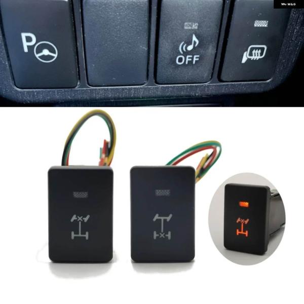 スズキ ジムニー 2019-21 車用 オレンジ LED ライト フロント リア デフロック デファレンシャル スイッチ ボタン ワイヤー カスタム パーツ アクセサリーItem Type:BUTTON SWITCHMaterial:ABS...